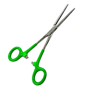 Premium German Stainless Ultimate Hemostat Forceps CLAMP Set, 2 Piece Straight + Curved (CYNAMED Brand) …