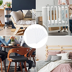 Bekecidi 6 Sheets 324pcs White Self-Adhesive Screw Hole Stickers, Plastic Screw Hole Cover Stickers Dustproof Screw Cap Covers for Wood Furniture Cabinets Screws (21mm)