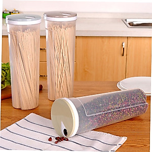 Ciieeo 2pcs Food Organizers Clear Containers Grains Container Spaghetti Organization Pasta Container Food Container Cereal Container Noodles Container Spaghetti Container Storage Cereals