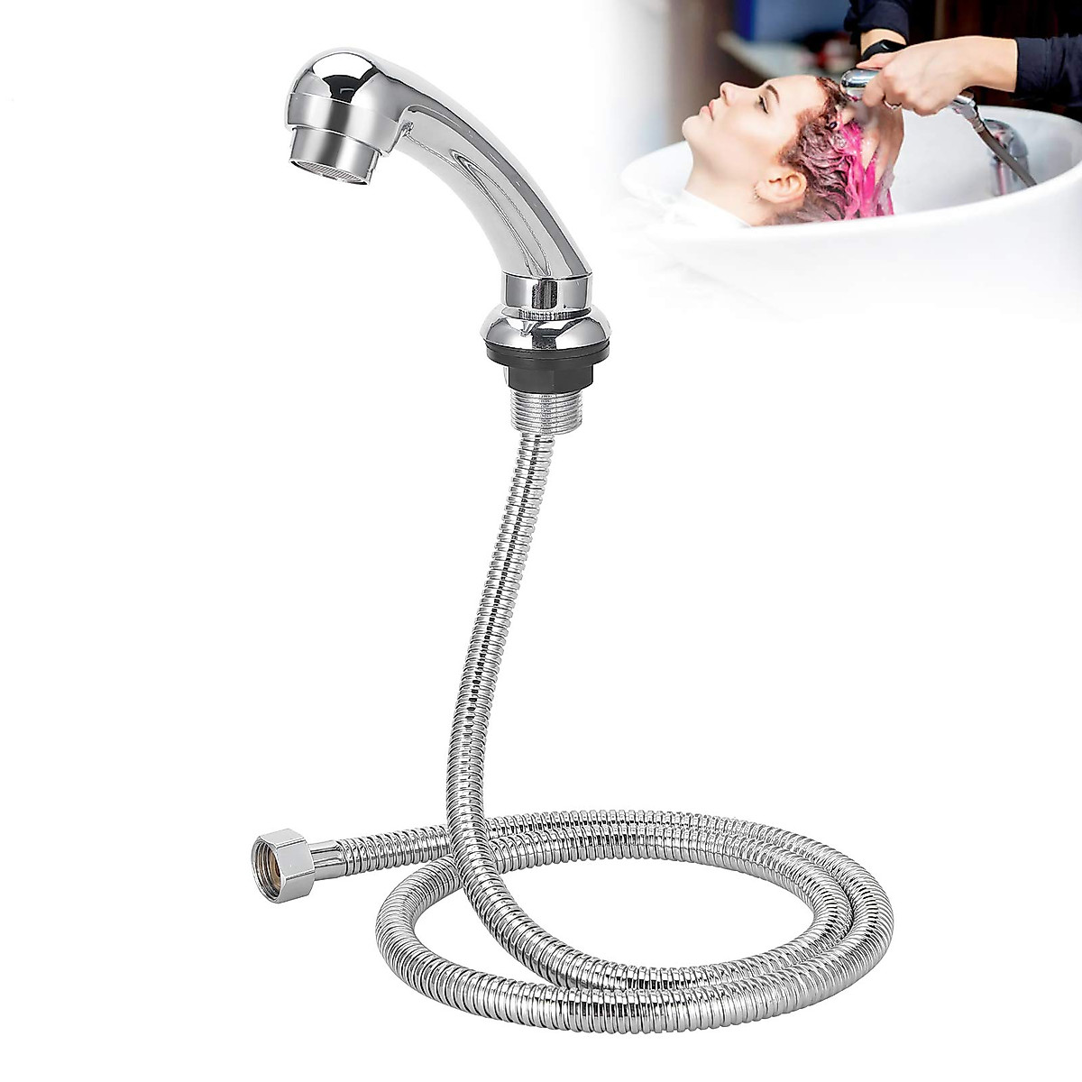 Jiawu Salon Shampoo Bowl Spray Head, Hair Wash Basin Faucet Shower Head Hose, Hair Sink Replacement Part, Handheld Sprayer for Shampoo Bed Chair, Spa Beauty Salon
