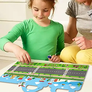 Reusable Sticker Book for Kids, Vehicles Truck Stickers Educational Learning Toys Travel Stickers Activity Books for Toddler Girls Boys Age 3+ Birthday Gifts