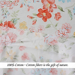 LANEHUA Cotton Fabric by The Yard for Sewing DIY Crafting Fashion Design Printed Floral Washable Cloth Bundles Voile;Full Width cuttable39 x 63inches (100x160cm) (Purple Flowers)