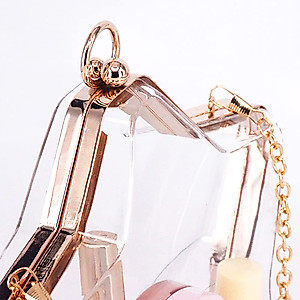 Rejolly Clear Star Shaped Purse for Women Acrylic Transparent Bracelet Evening Clutch Bag Novelty Handbag Crossbody Shoulder Bag with Chain Strap