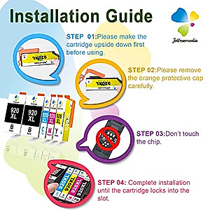 920XL Compatible Ink Cartridge for 920 XL Combo Pack for HP OfficeJet 6500a 6500 7500a 6000 7500 7000 E709 E710 Printer (5 Pack Black Cyan Magenta Yellow)