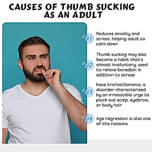 Otuuz Adult Thumb Guard Habit Thumb Sucking Thumb Cover Thumb Glove to Help Stop Skin Picking Thumb Sucking and Hair Pulling(Black)