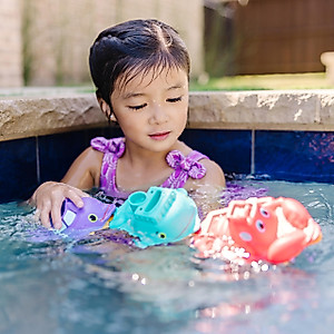 Melissa & Doug Sunny Patch Maritime Mates Boat Parade With 3 Linking Boats - Water Toys for Kids