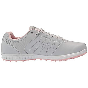Skechers womens Pivot Spikeless Golf Shoe, Light Gray/Pink, 8.5 US