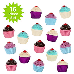 Idea Factory Color Changing Cupcake Bath Squirter Toys - Party Favors, Educational, Bath Toys