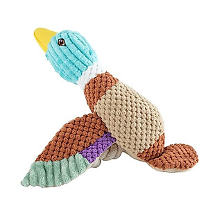 Squeaky Dog Toys for Small Dogs Plush Dog Toys Duck Puppy Toys Rope Puppy Chew Toys for Teething Stuffed Dog Squeaky Toys with Crinkle Dog Toys for Small Dogs, Medium, Large