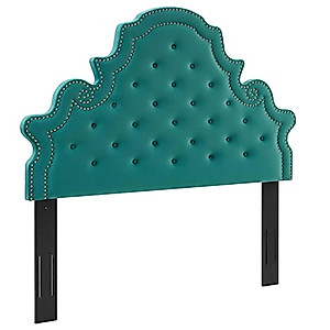 Modway Diana Tufted Performance Velvet Headboard, Full/Queen, Teal