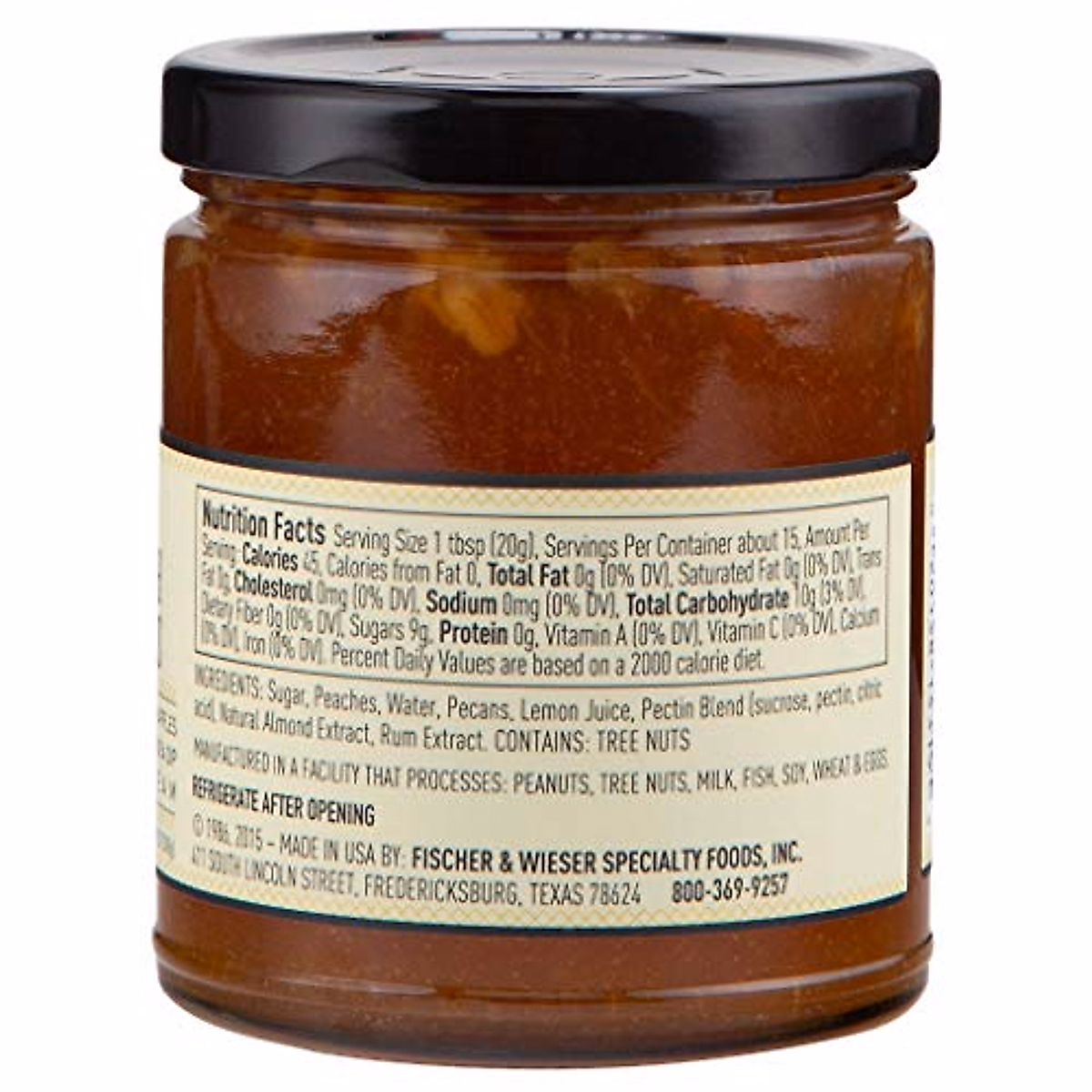 Fischer & Wieser Amaretto Peach Pecan Preserves, 10.9 Oz., Pack Of 2