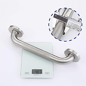 Jakarda Textured Handicap Grab Bar for Shower, Shower Handles for Elderly, Shower Grab Bars for Seniors with Concealed Screws (Brushed Nickel)