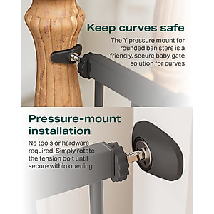 Cumbor 36" Extra Tall, 29.7"- 46" Width Baby Gate for Dogs and Kids & Cumbor 30.5" Tall 29.5"-51.6" Width Dog Baby Gate for House, Stairs, Doorways