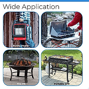 F271803 12ft Propane Heater Adapter Hose with Regulator,for Mr. Heater Big Buddy Indoor Outdoor Heater,3/8 inch Female Quick Connect x QCC1 Propane Tank Connection