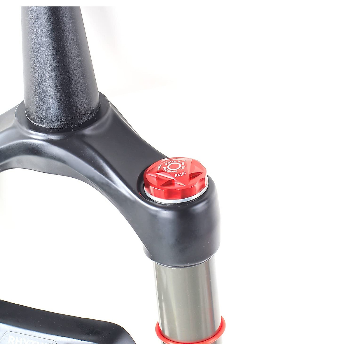 COONIUM Bike Air Valve Top Cap Cover for Suspension Fork, 2 Anodized Color Options (Black)