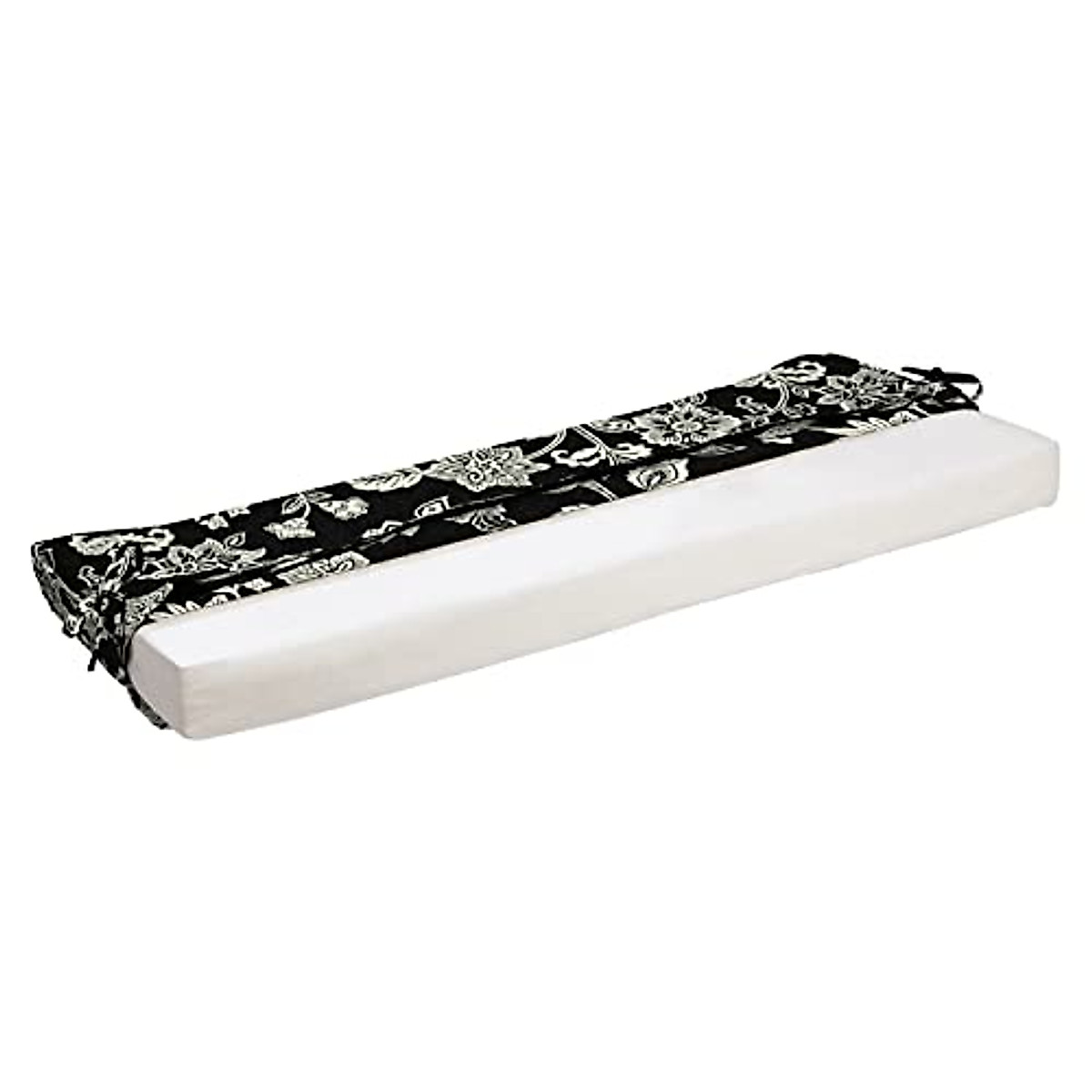 Arden Selections ProFoam Essentials Outdoor Bench Cushion 18 x 46, Ashland Black Jacobean