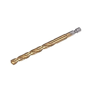 HARFINGTON 1/4" Hex Shank Drill Bit 8mm Titanium Drill Bits Set M35 High Speed Steel Twist Drill Bit 105mm Long Fully Ground for Wood, Stainless Steel, Metal, Plastic Plastic