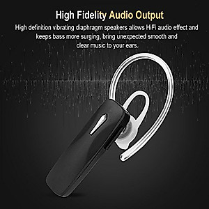 Yoidesu TWS Wireless Bluetooth Ear-Hook Earbuds Portable True Wireless Earbuds Noise-Canceling Hands-Free Sports & Exercise in Ear Business Headphones (Black)