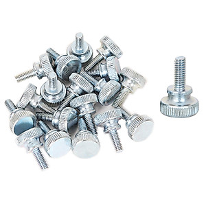 40 PCS M4x10mm Flat Knurled Head Fully Threaded Thumb Screws, Bolts Fastener, Vesa Screws, Monitor Mount Screws for Works with Any TV and Monitor Mounting