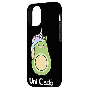 iPhone 12/12 Pro Uni Cado, Cute Avocado, Funny Unicorn, Guacamole, Vegan Case
