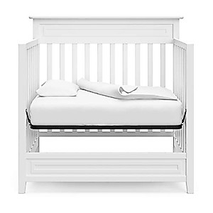 Storkcraft Petal 4-in-1 Convertible Mini Crib (White) – GREENGUARD Gold Certified, Converts to Daybed and Twin-Size Bed, Includes Bonus 2.75-inch Mini Crib Mattress, Mini Crib with Mattress Included