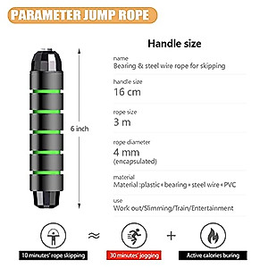 Redify Skipping Rope,Adjustable Jump Rope for Exercise Workout,Fitness Jumprope for Men Women and Kids,Speed Jumping Rope for Cardio and Endurance Training
