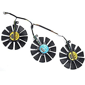 inRobert PLD09210S12HH Video Card Cooling Fan for ASUS STRIX R9 390X 390 RX480 RX580 GTX 980Ti 1060 1070 1080 Graphic Card (Fan-3pcs)