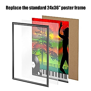 6 Pack PET Plexiglass Sheet/Panel 24" x 36" x 0.04" - Clear Large Plexi Acrylic Plastic Sheet Easy to Cut to Cover, Craft Projects, Replacement Picture Frame Glass, Sign Blank, DIY Display.24x36 x 1mm