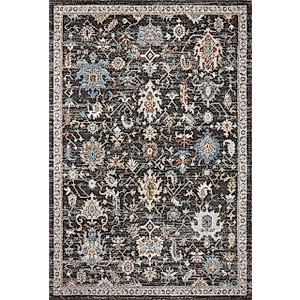 Loloi II Odette Collection ODT-04 Charcoal/Multi 5'-3" x 7'-9" Area Rug