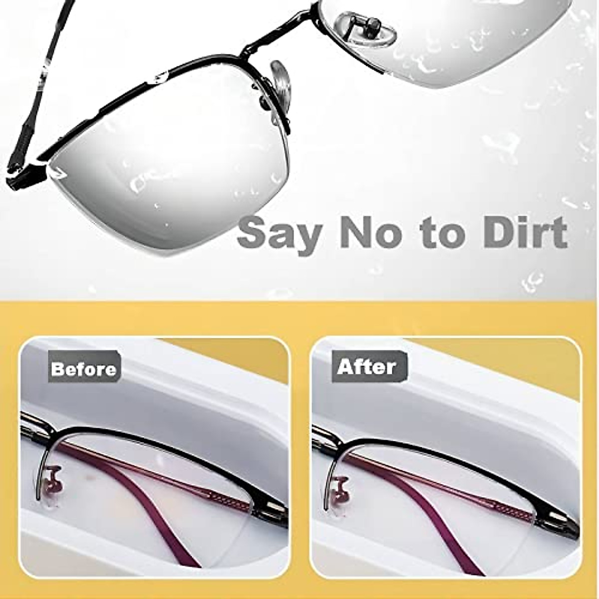 MAAYKOM Ultrasonic Jewelry Cleaner-250 ML Portable Professional Ultrasonic Clean Pod for Cleaning Jewelry Glasses Watches Shaver Head