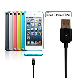 RND Apple Certified Lightning to USB 1.5FT Cable for iPhone (Xs, XS Max, XR, X, 8, 8 Plus, 7, 7 Plus, 6, 6 Plus, 6S, 6S Plus) iPad (Pro, Air, Mini) and iPod (1.5 feet/.5 Meter/Black)