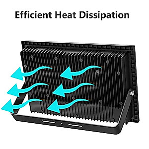 100W LED Flood Light Outdoor, 10000LM LED Work Light with Plug, 5000K Daylight White, IP66 Waterproof Outdoor Floodlights for Yard, Garden.