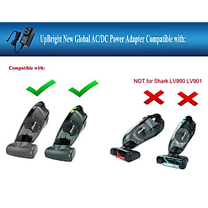 UpBright 14.4V AC/DC Adapter Compatible with Shark Cordless LV800 LV801 LV801C LV 800 801 Pet Perfect PetPerfect 10.8V Lithium Ion Vacuum Cleaner Vac YLJXA-T134045 ZD006C144045USE E-TEK Power Charger