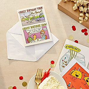 Hallmark Shoebox Funny Birthday Cards Assortment, 12 Cards with Envelopes (Tacos, Goldfish, Bulldog)