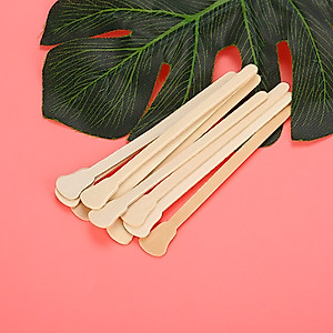 100pcs Disposable Wooden Waxing Spatulas Tongue Depressor Wax Applicator Sticks Facial Cream Spatulas Small Wood Craft Sticks for Waxing Body Hair Care