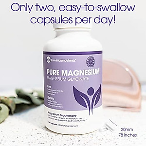 Pure Micronutrients Magnesium Glycinate Supplement (Chelated) 200mg, 180 Count