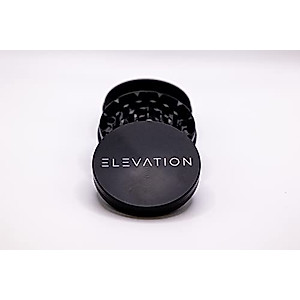 Elevation Medium 2.5" 4-piece Kitchen Spice & Herb Grinder/Mill - Black