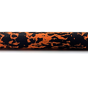 EVA Foam Grips for Fishing Rods (Fire Orange and Black), 17 3/4inch x 1.16inch x .47inch