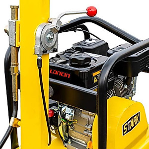 Stark USA 6.5hp Reversible Plate Compactor Gas-Powered 196cc 4950lbs Force 26 x 15 inch Plate Concrete Tamper Machine Paver
