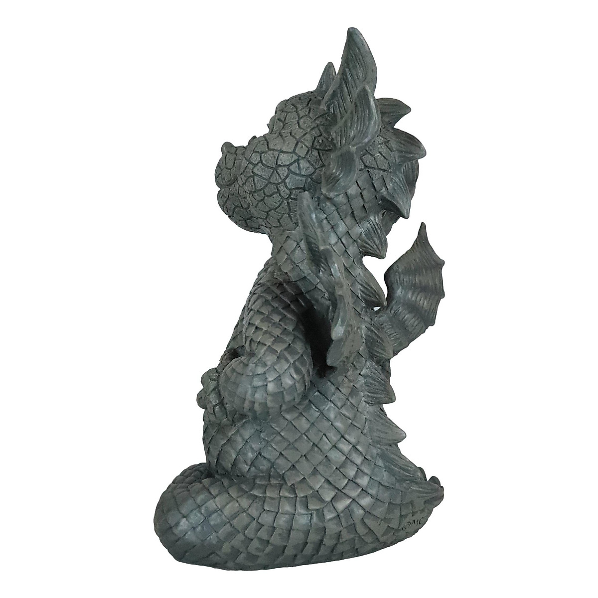 Ebros Keep Off Flip The Bird Rude Baby Dragon Sitting Statue 10" H Fairy Garden Faux Stone Resin Finish Guest Greeter Figurine