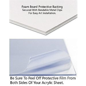 Poster Palooza 16x20 Traditional Walnut Complete Wood Picture Frame with UV Acrylic Plexiglass, Foam Board Backing & Hardware Included