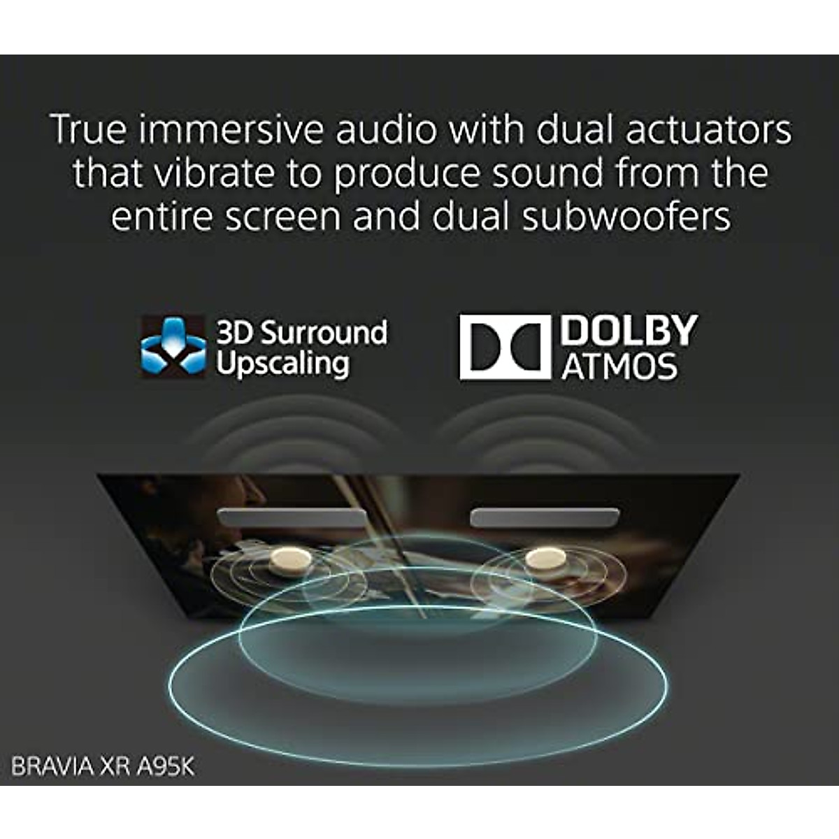 Sony 55 Inch 4K Ultra HD TV A95K Series: BRAVIA XR OLED Smart Google TV with Dolby Vision HDR,Bluetooth, Wi-Fi, USB, Ethernet, HDMI and Exclusive Features for The Playstation- 5 XR55A95K- 2022 Model