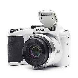 Kodak PIXPRO AZ252 Astro Zoom 16MP Digital Camera (White) Bundle with 16GB SD Card and Case (3 Items)