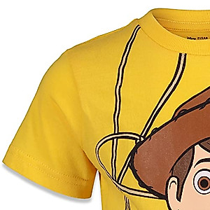 Disney Pixar Toy Story Woody Buzz Lightyear Forky Alien Rex Slinky Dog Toddler Boys 4 Pack T-Shirts Big Kid 2T