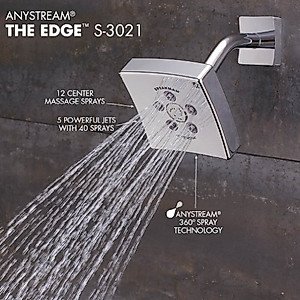 Speakman, Polished Chrome S-3021 Kubos Anystream High Pressure Adjustable 2.5 GPM Shower Head
