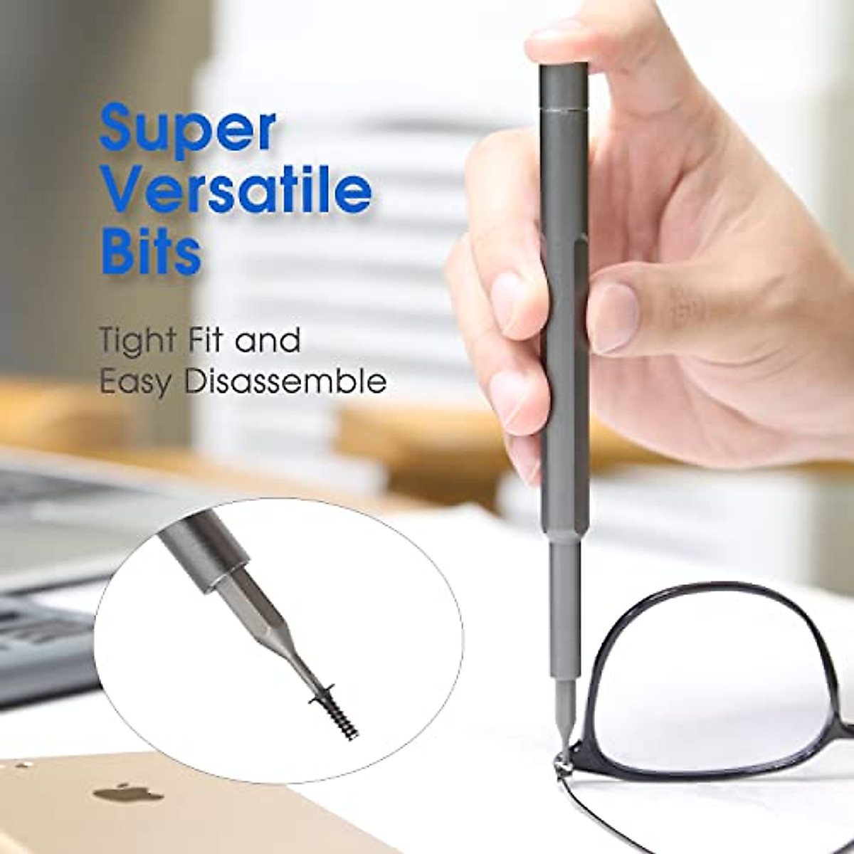 SOONAN Mini Precision Screwdriver Set, 48 in 1 Small Screwdriver Torx Bit Set, with Premium Quality Aluminum Case for iPhone, Smartphone, iPad, PC, Electronic Toys, Laptop, Eyeglasses