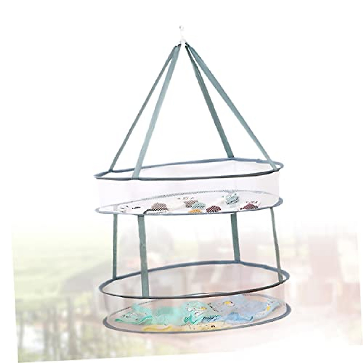 Zerodeko 2pcs Foldable Laundry Rack Dish Drying Rack Large Collapsible Drying Rack for Clothes Sweater Hanging Dryer Clothes Dryer net Foldable Clothes Drying Rack mesh Basket Dryer