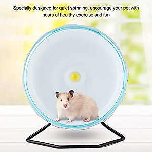 Plastic Silent Running Wheel Hamster Mouse Rat Exercise Toys Pet Toy Training Cage Accessory for Small Animals Mouse with Iron Stand