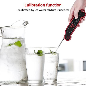 BOMATA Waterproof Thermocouple Meat Thermometer, 2~3s Ultra-Fast Response & ±0.9℉/±0.5℃ High Accuracy. Instant Read Thermometer for Grilling, Cooking, Liquid, etc. T301