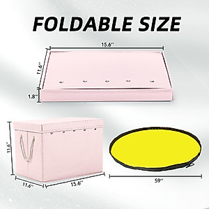 Toys Storage Organizer,Toy Bins for Kids Organizer,Play Mat Removable,Toy Chests & Organizers（Pink）